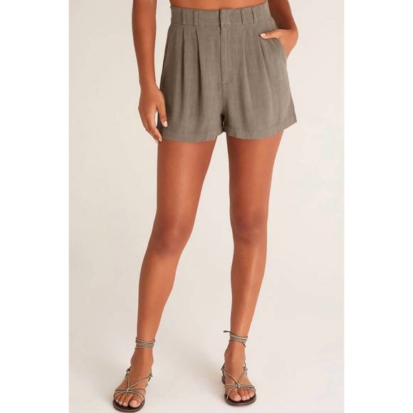 Z Supply | Shorts | New Z Supply Calista Short In Moss Grey | Poshmark